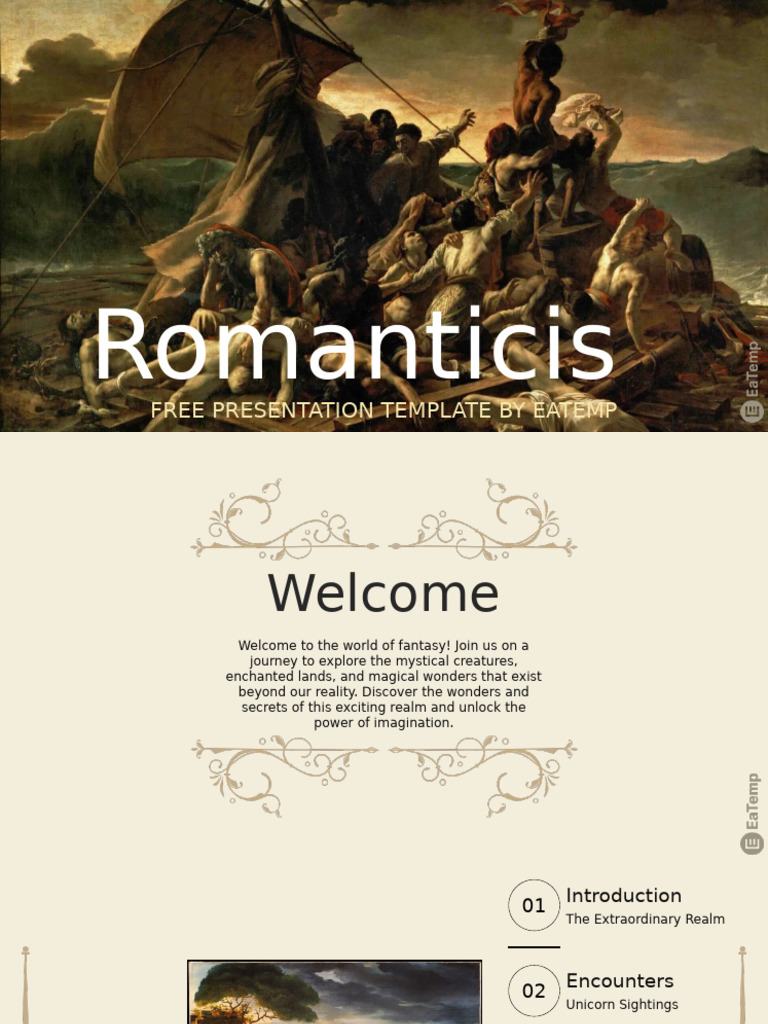 Romanticism PowerPoint Template by EaTemp | PDF | Fantasy | Dragon