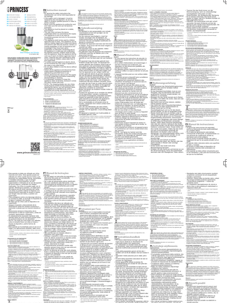 Princess 221040 Multi Chopper and Grinder | PDF