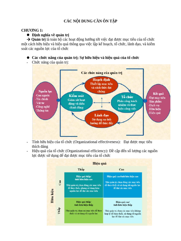 ĐHNN Nội dung ôn tập QTH CKI c1 - c7 | PDF