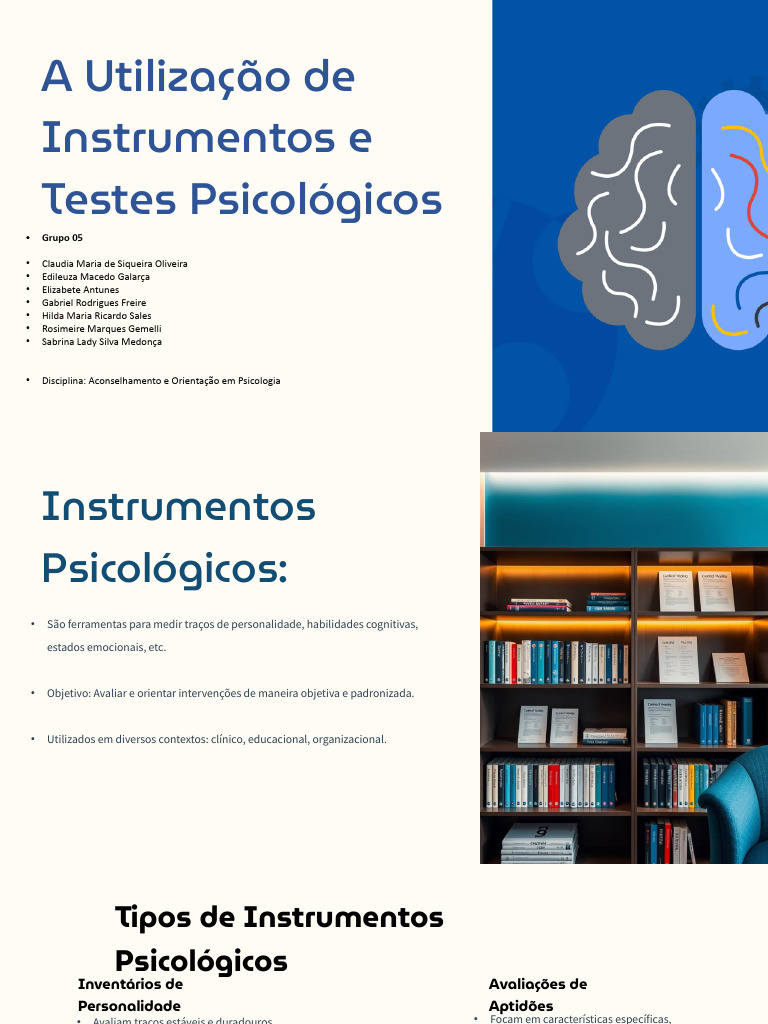 Instrumentos e Testes Psicológicos Essenciais | PDF | Psicologia ...