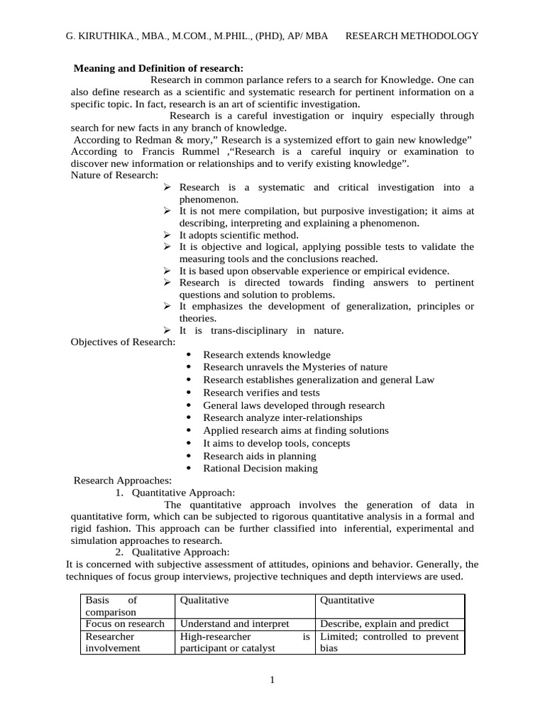 UNIT 1 | PDF | Hypothesis | Methodology
