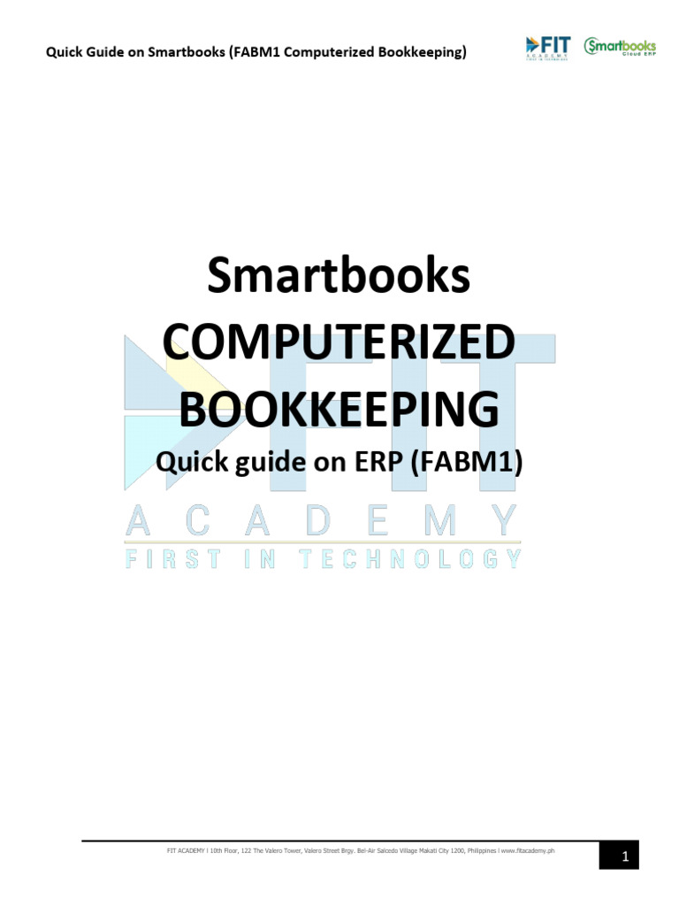 Quick Guide On Smartbooks v2024 - FABM1 | PDF | Debits And Credits | Cloud Computing