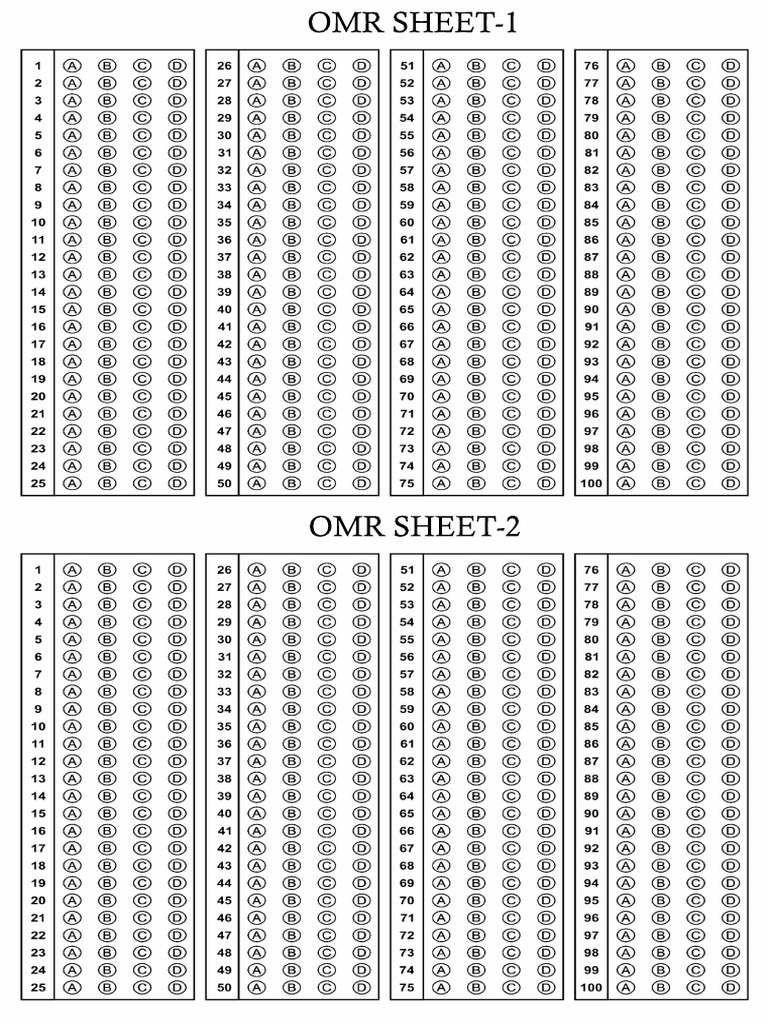 Omr Sheet | PDF