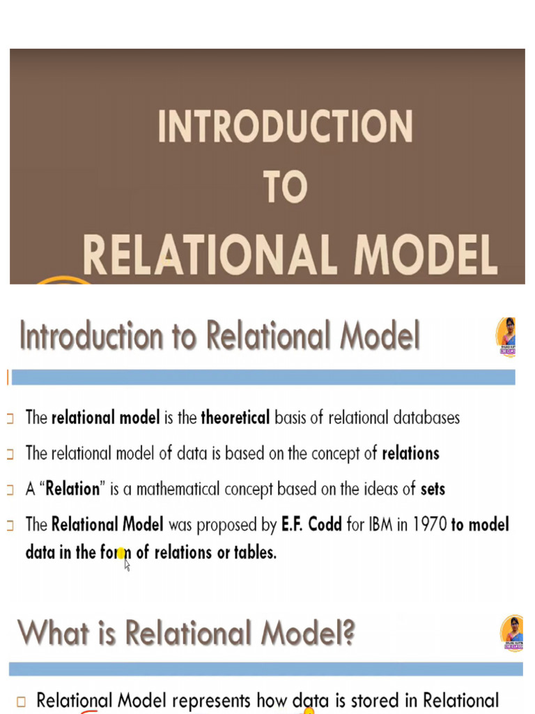 Relational Model N Relational Algebra | PDF