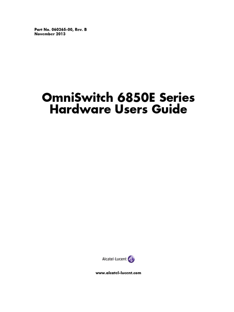 OS6850E AOS 6.4.6 R01 Hardware Users Guide | PDF | Computer Network | Command Line Interface
