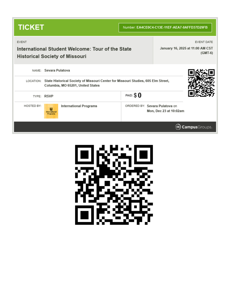CampusGroups Student Receipt | PDF