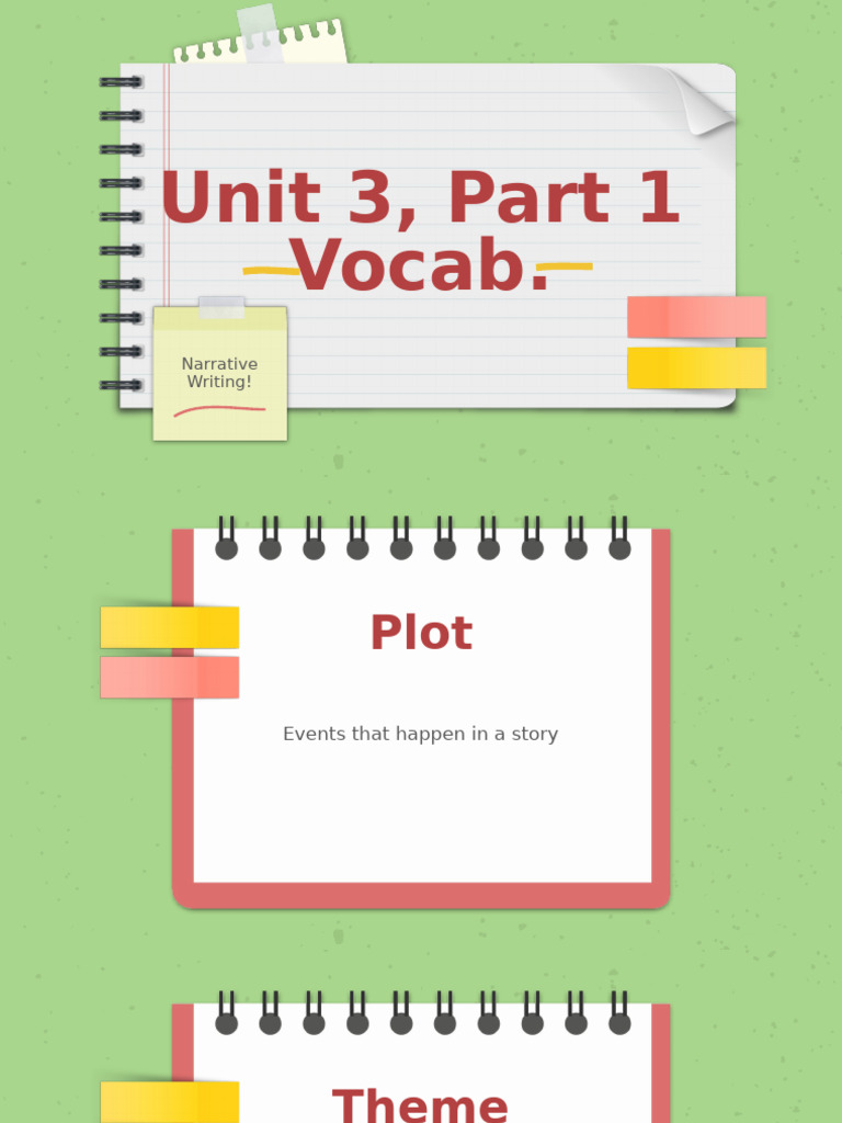 Unit 3, Part 1 Vocabulary | PDF