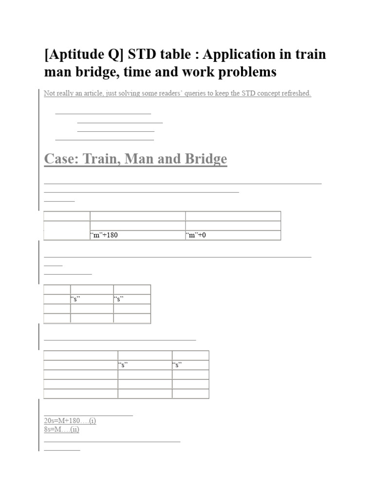 STD table | PDF | Speed