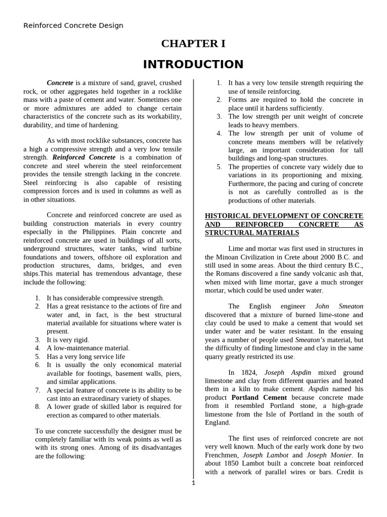 Lecture Note 1 | PDF | Concrete | Young's Modulus