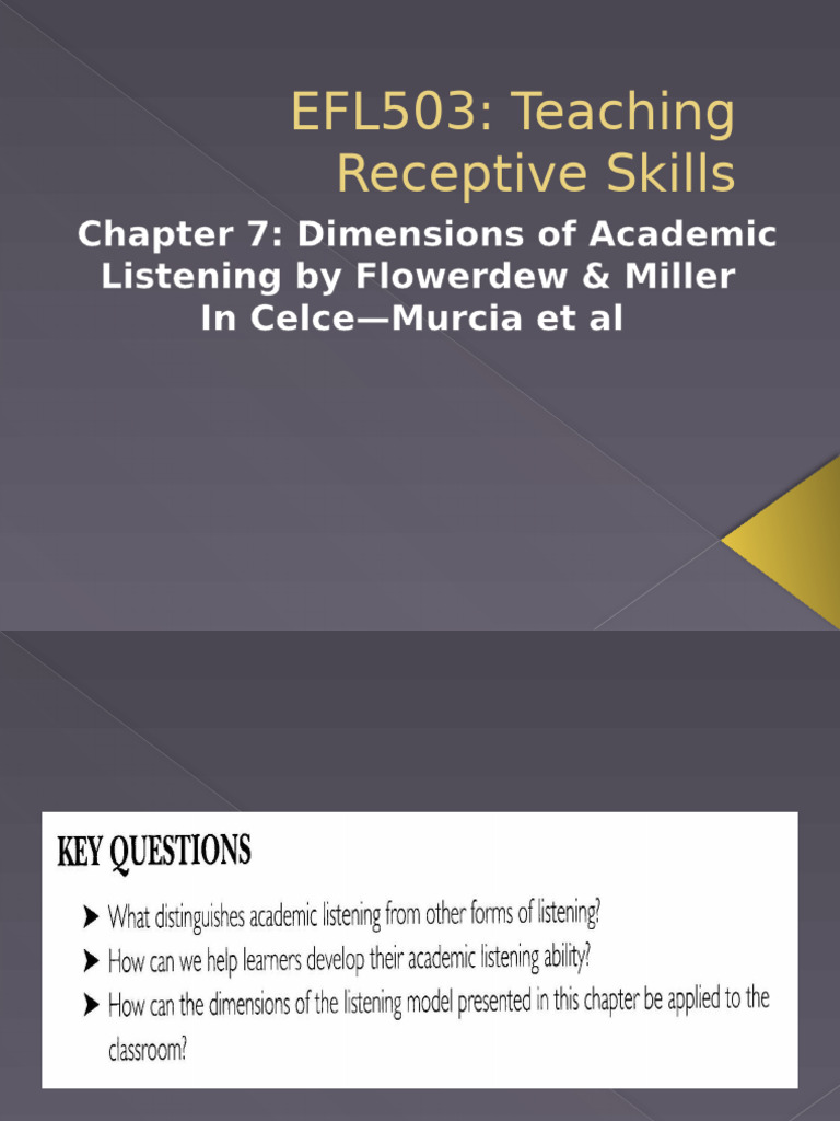 Chapter 7 Academic Listening | PDF