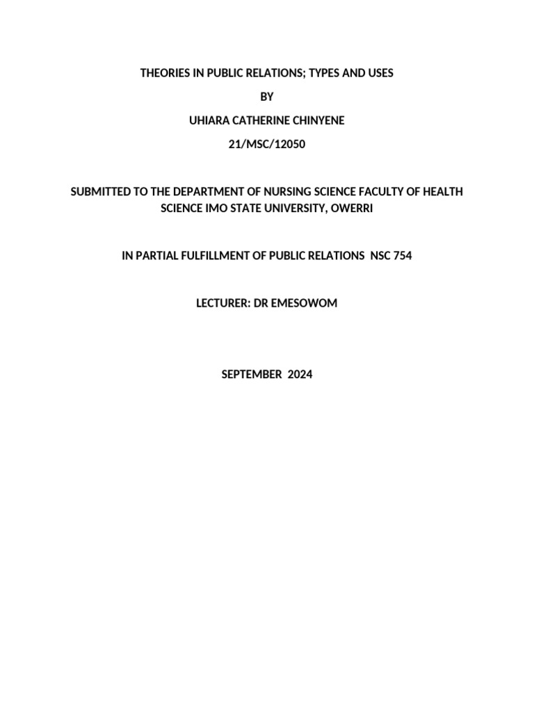 Public Relations Theories and Applications | PDF