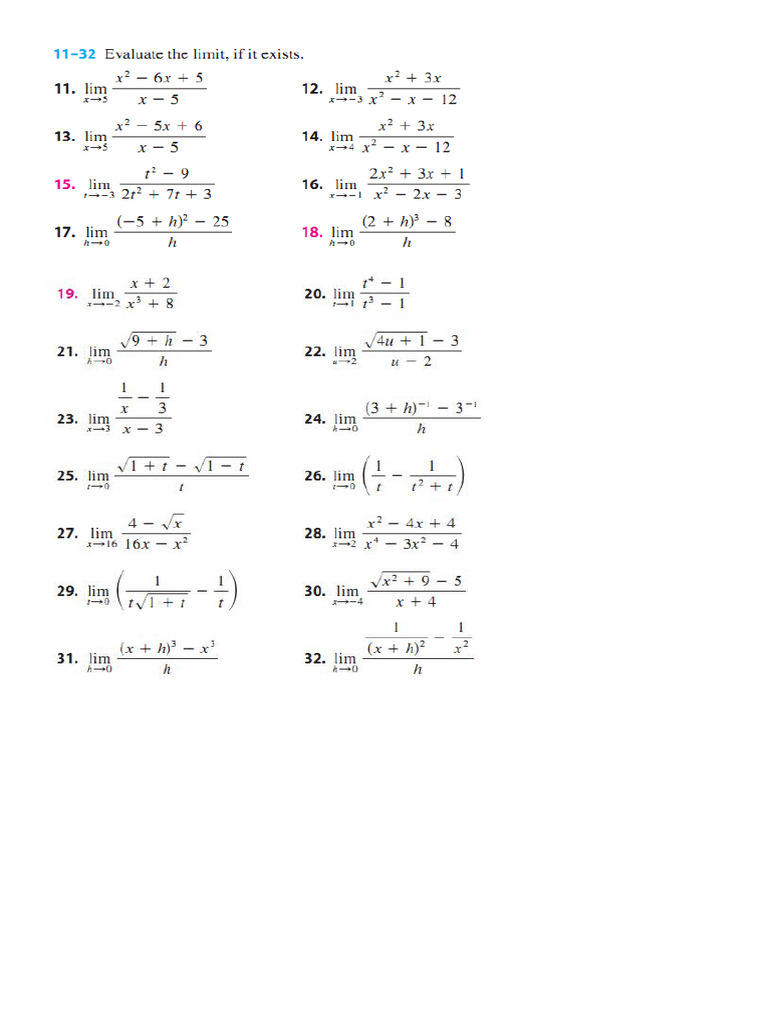 Evaluating Limits | PDF