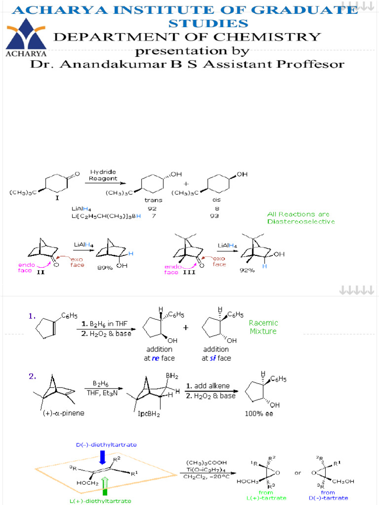 Asymmetric Synthesis Introduction | PDF | Chirality (Chemistry ...
