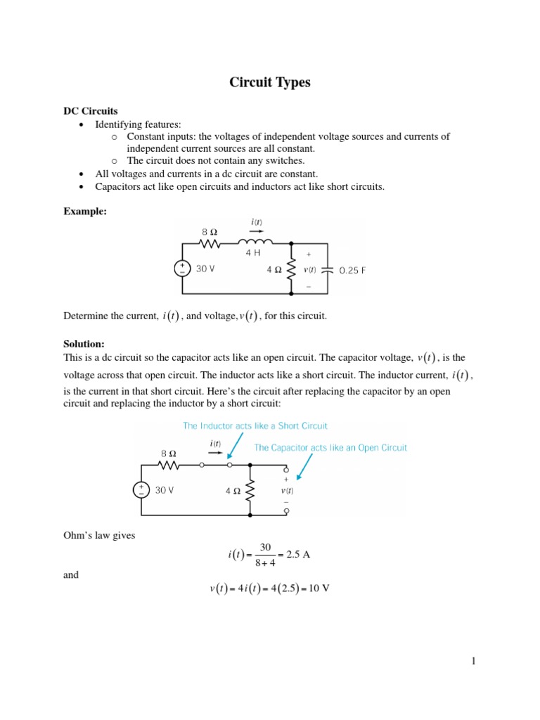 Circuit Types: DC Circuits | PDF | Electrical Network | Direct Current
