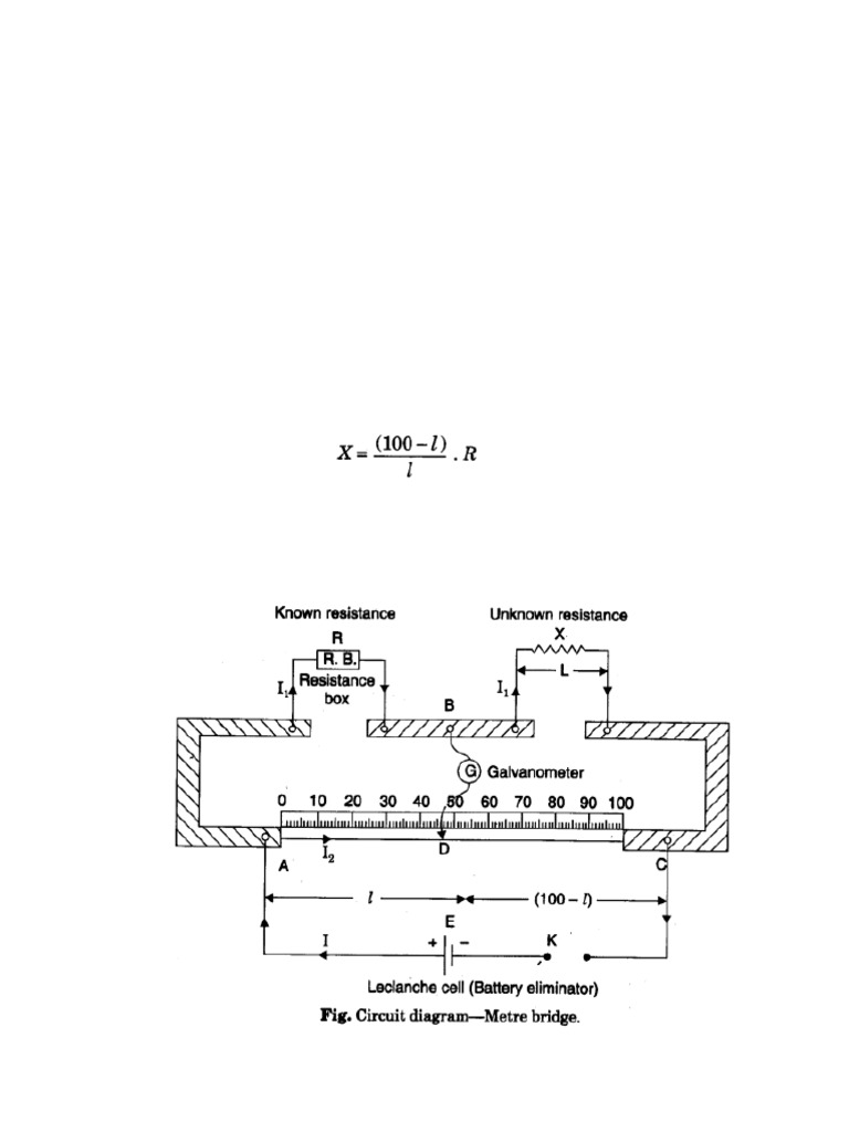 Resistance of Given Wire Using Meterbridge | PDF | Electrical Resistance And Conductance | Metrology