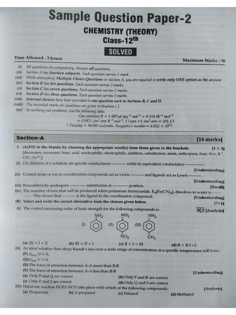 Sample Question Paper-2 | PDF