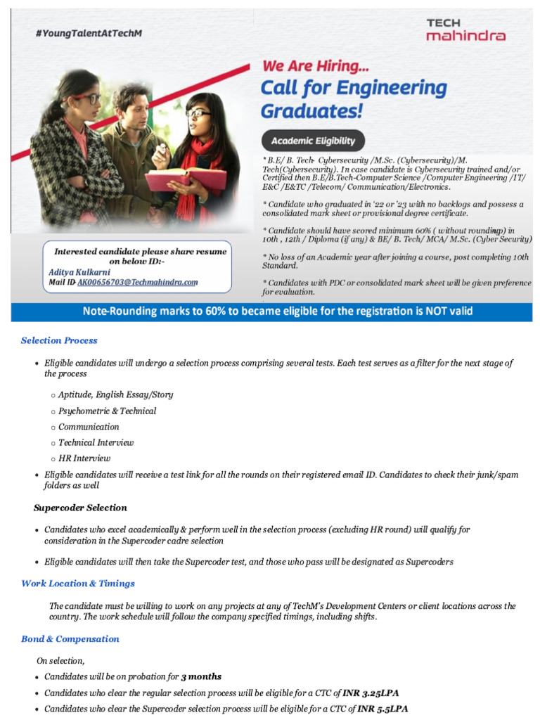 Fresher Techm Job | PDF