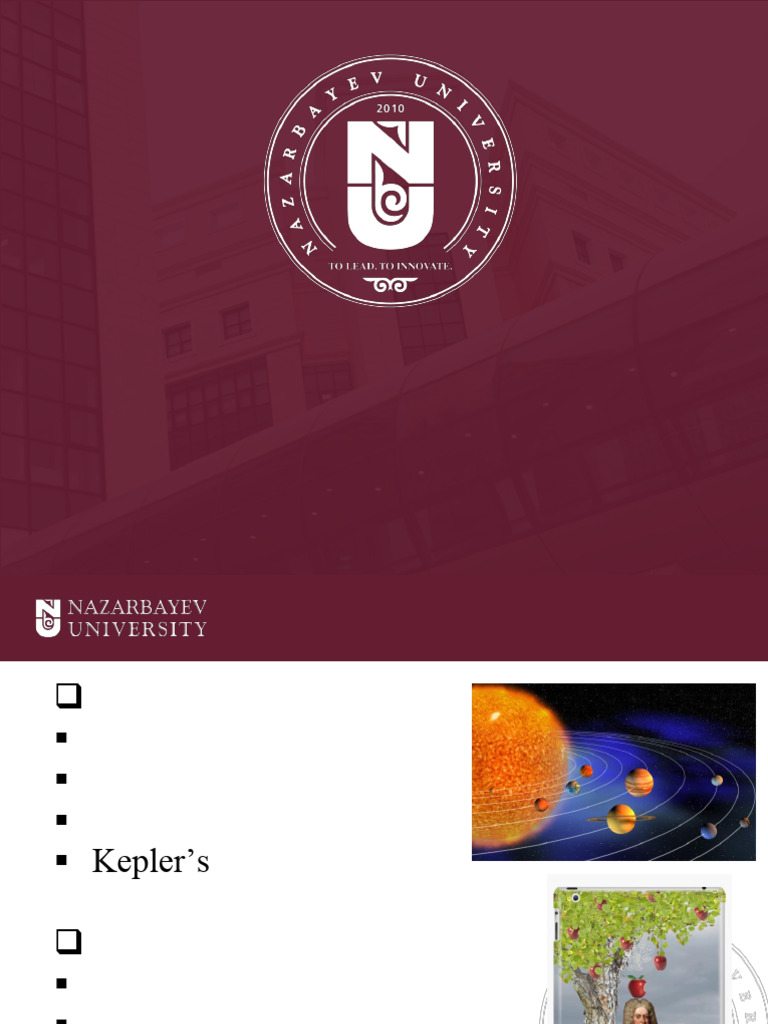 2 Lecture CHEM 091 Nazarbayev University | PDF | Planets | Tycho Brahe