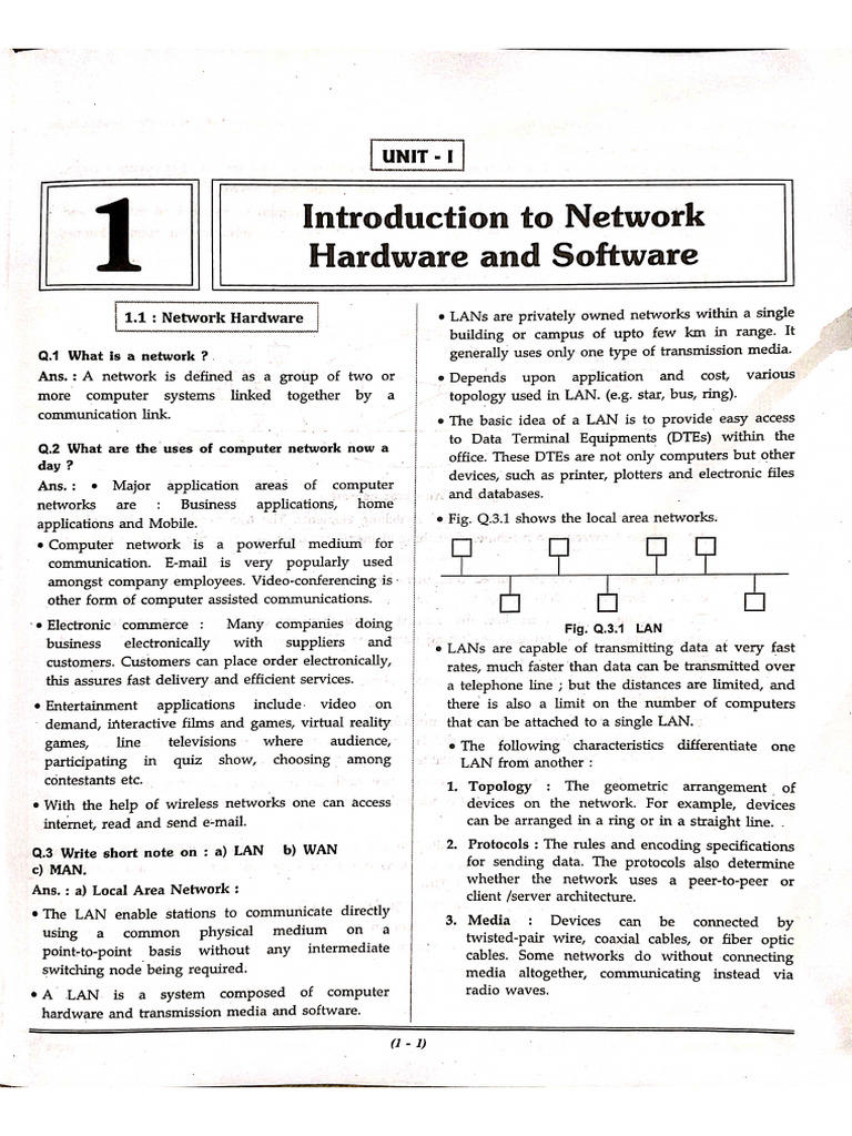 Computer Network Unit 1 | PDF
