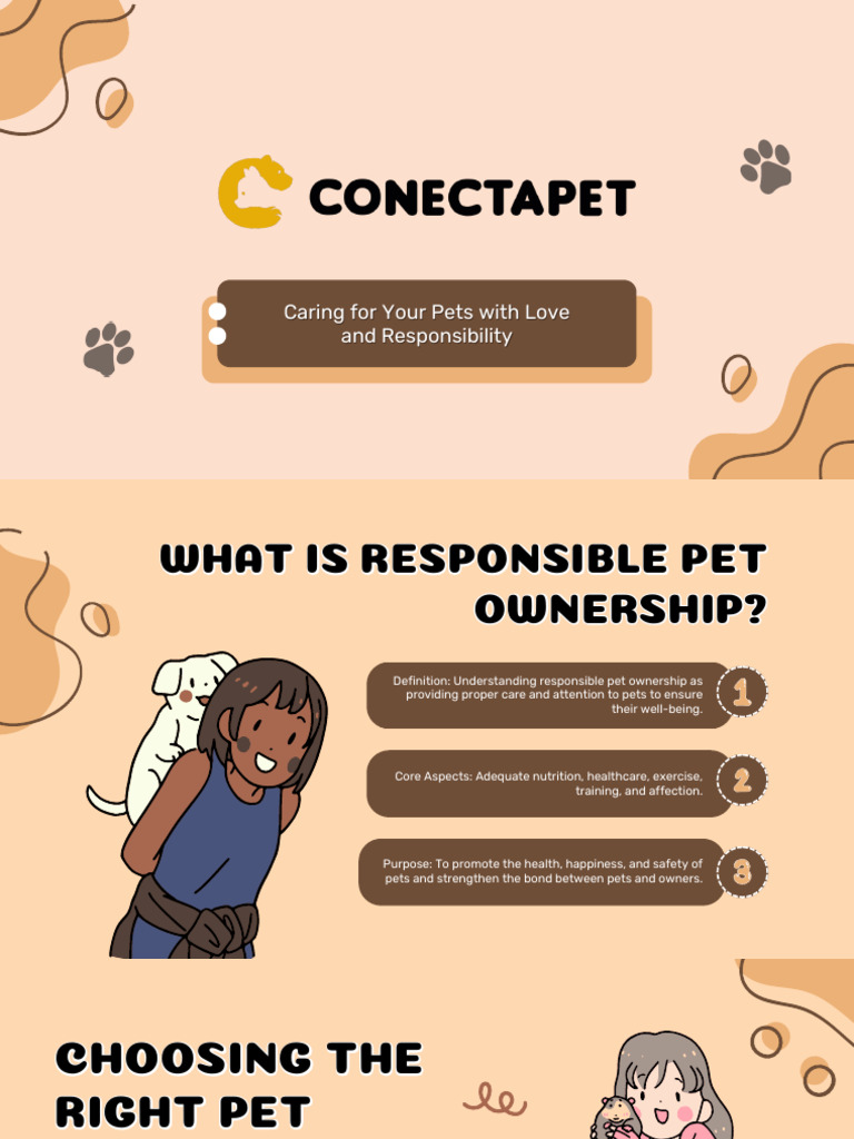 Brown Illustrated Responsible Pet Ownership Presentation | PDF | Pet