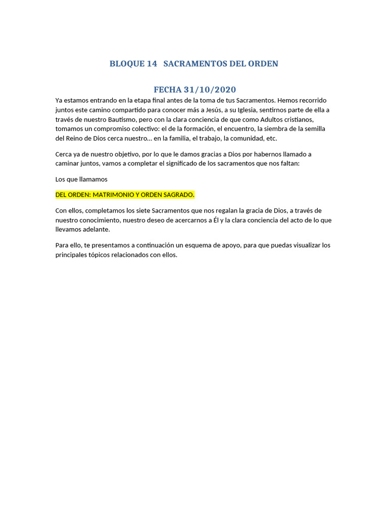 CATEQUESIS DE ADULTO bloq CINCO | PDF | Sacerdote | Sacramentos