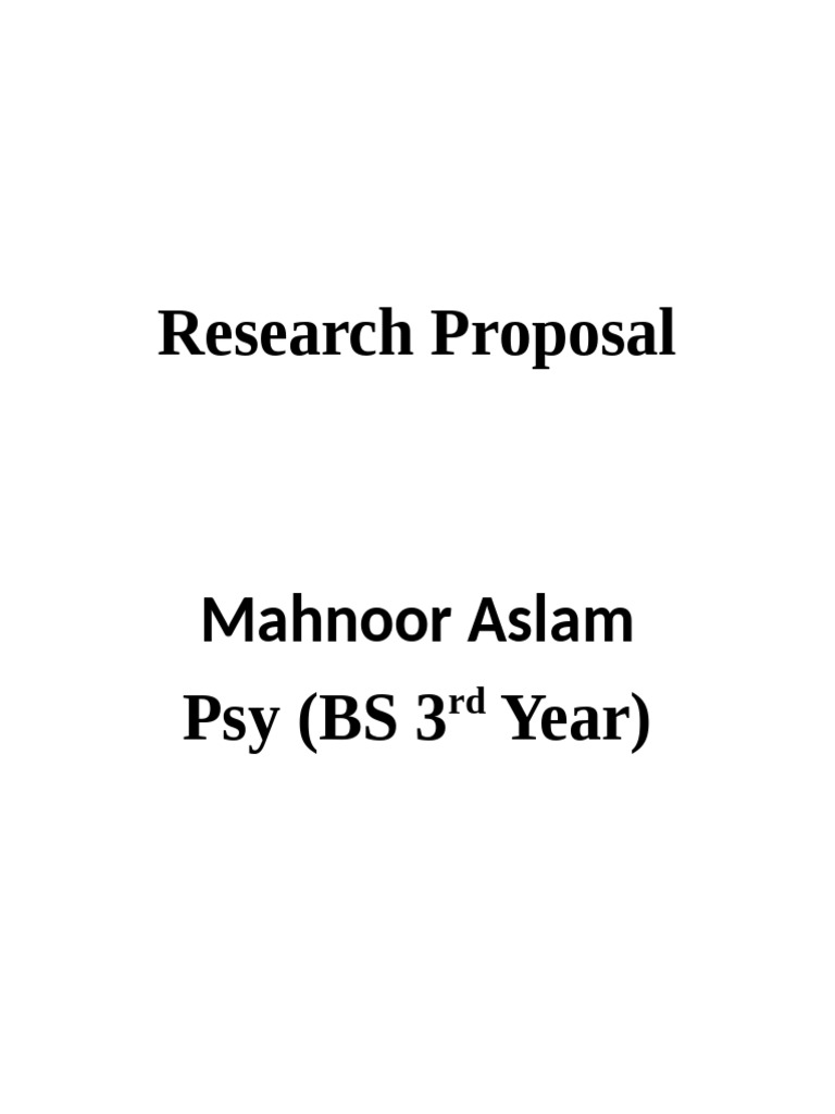 Reaserch Proposal Mehwish | PDF