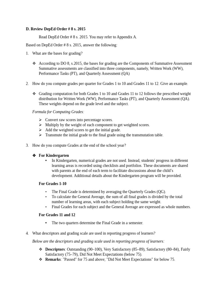 depedorder15 (1) | PDF | Cognition | Behavior Modification