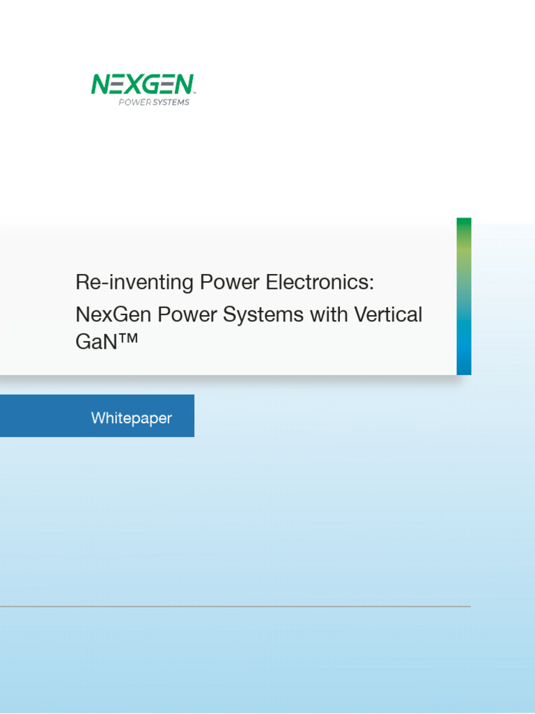 Reinventing Power Electronics With NexGen Power Systems - Rev1 | PDF | Field Effect Transistor ...