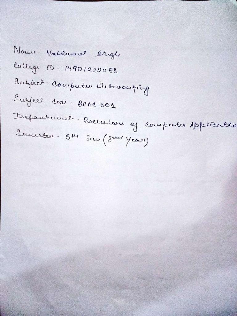 Vaishnavi Singh - Computer Networking - Compressed | PDF