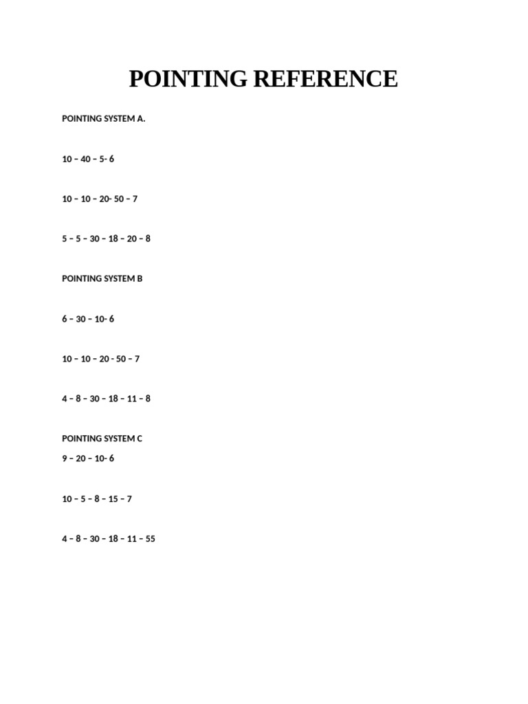 Pointing Reference | PDF