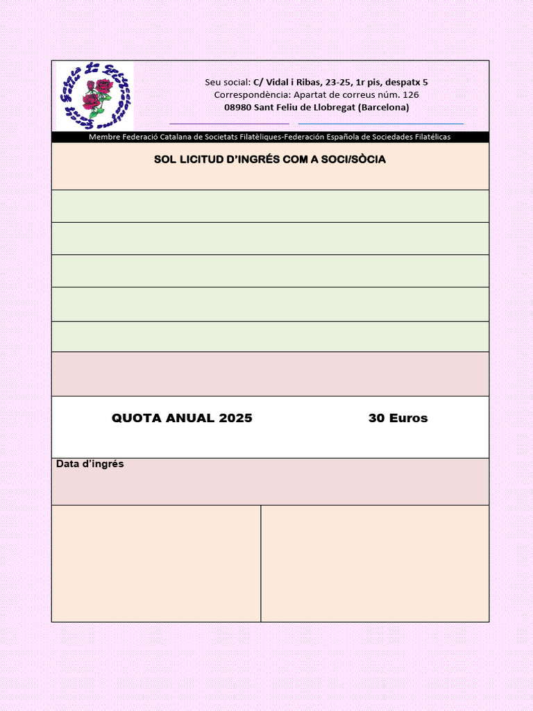 Full Ingrés Soci Cercle - 2025 PDF | PDF