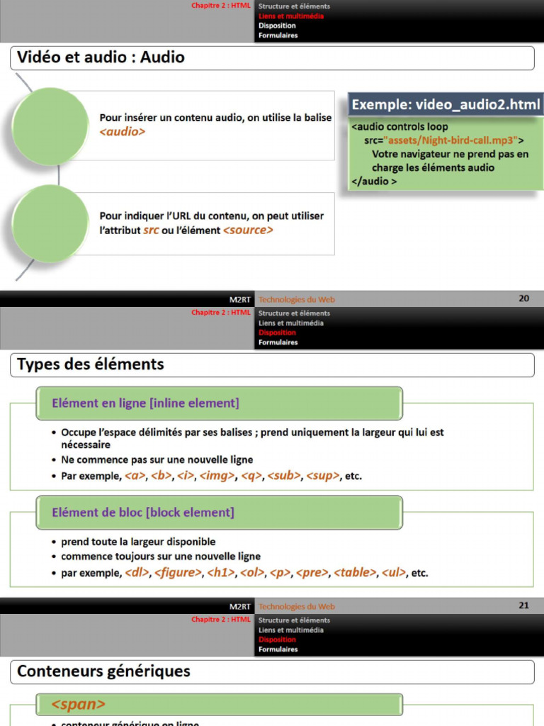 Chapitre 2 HTML 2024 Stuv-20-40 | PDF