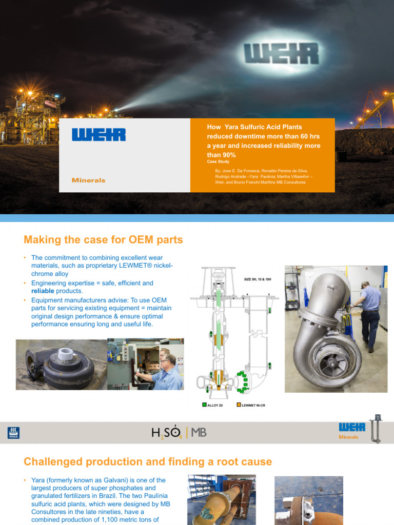 Mesa Redonda Chile 2018 - WEIR PUMP - Case Study Lewis Pumps | PDF | Reliability Engineering | Risk