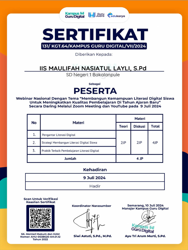 Sertifikat Bu iis | PDF