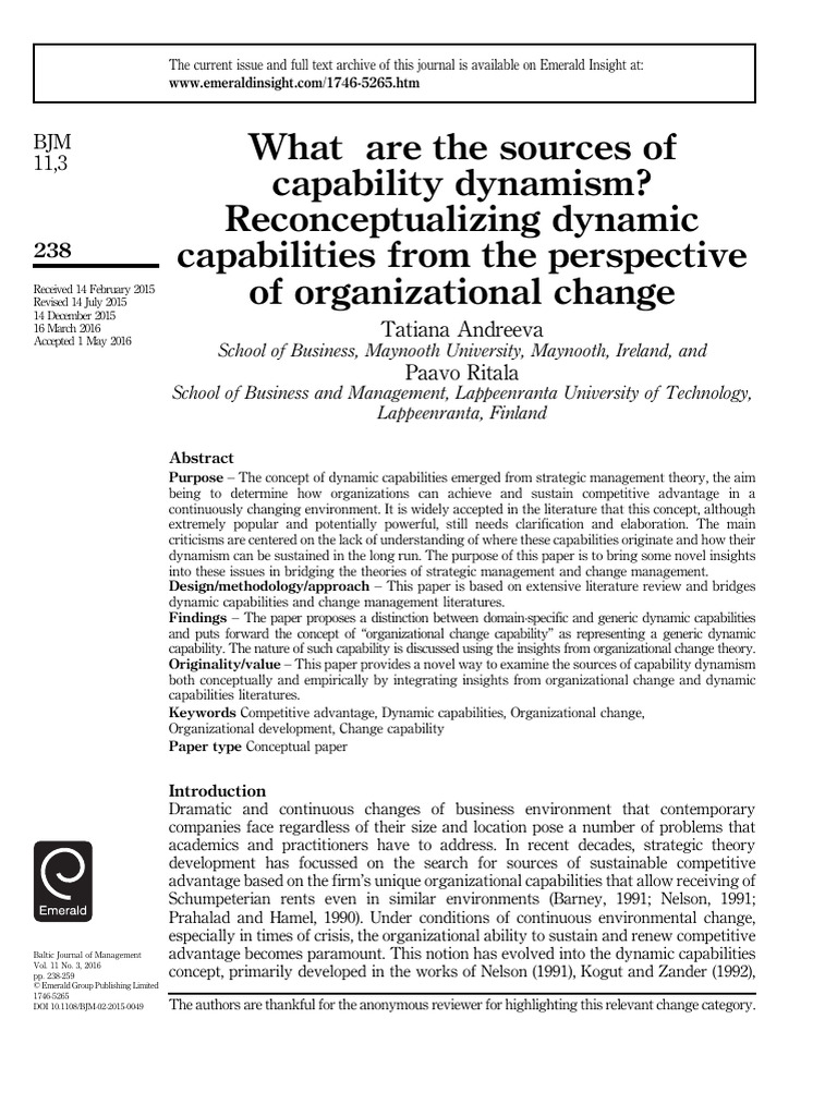 adndreeva-2016-the source of dynamism | PDF | Organizational Behavior ...