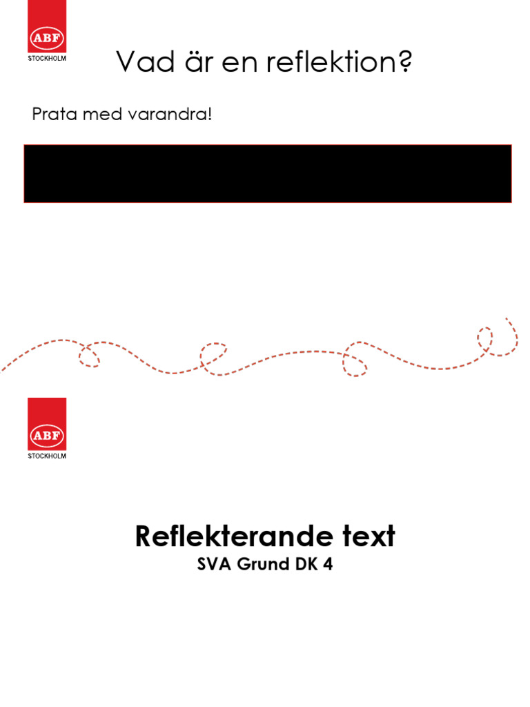 Reflekterande Text - DK4 Intro | PDF
