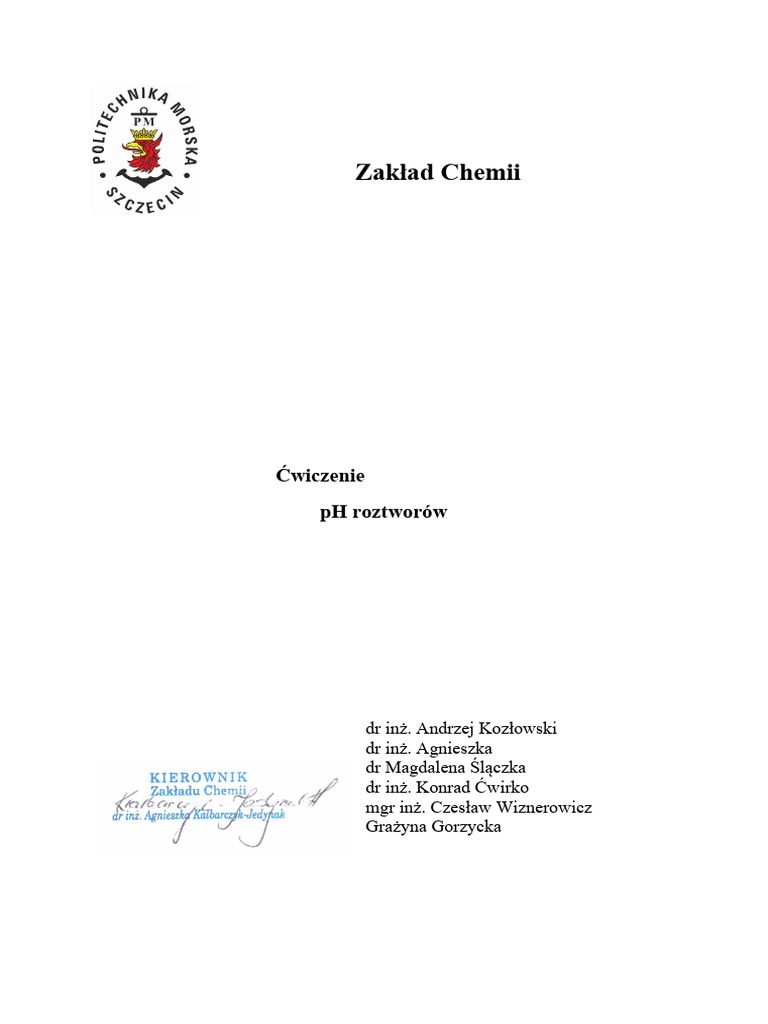 2040 CHT PH Roztworow | PDF