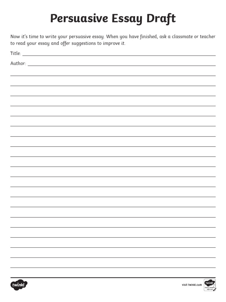 Persuasive Essay Draft | PDF