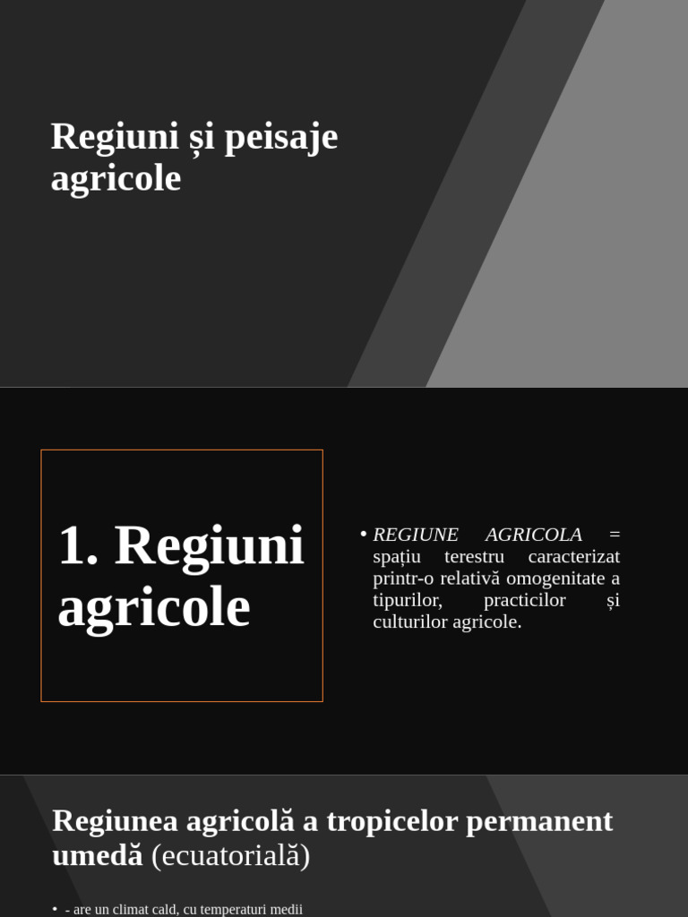 Regiuni Și Peisaje Agricole | PDF