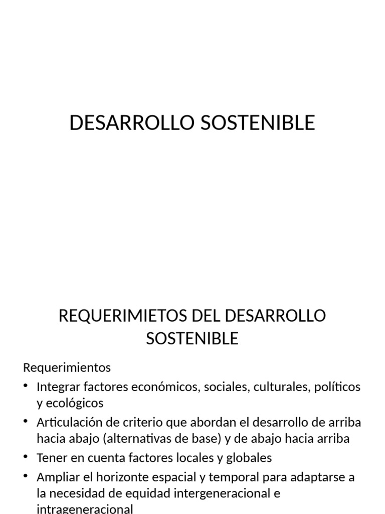 Desarrollo Sostenible | PDF | Desarrollo sostenible | Sustentabilidad