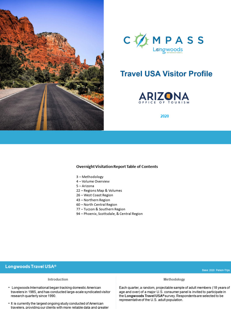 Arizona Overnight Travel USA Report 2020 | PDF | Sampling (Statistics ...