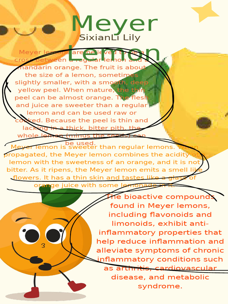 Meyer Lemons: Benefits & Uses | PDF