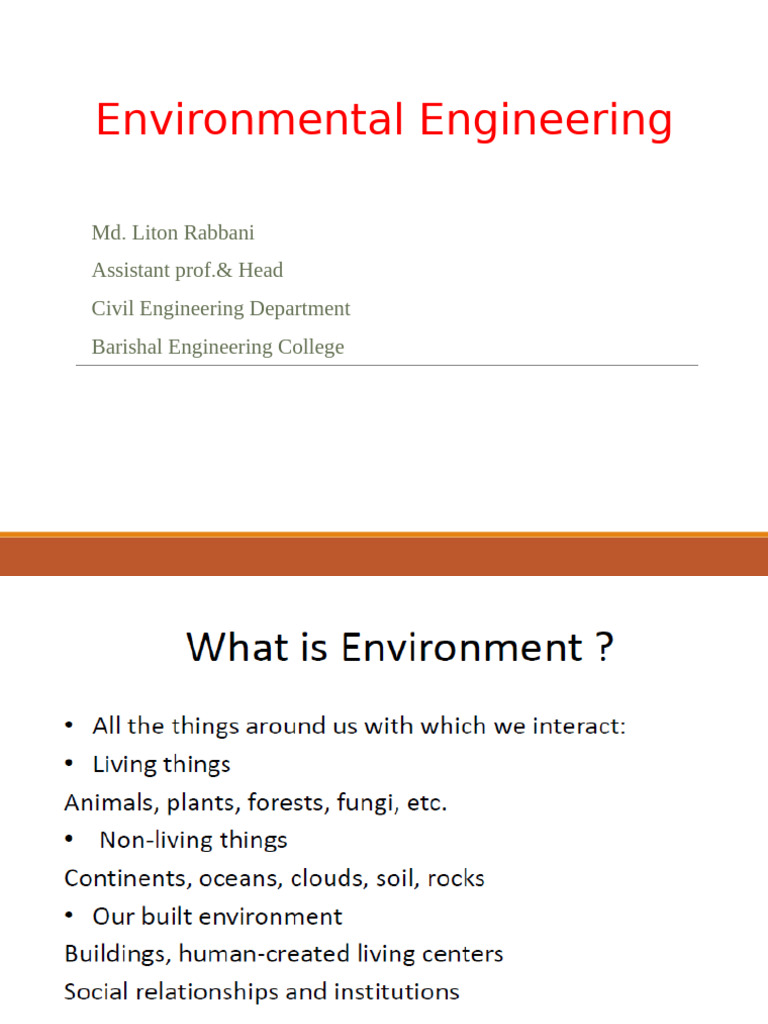 Environmental Engineering | PDF | Drinking Water | Water
