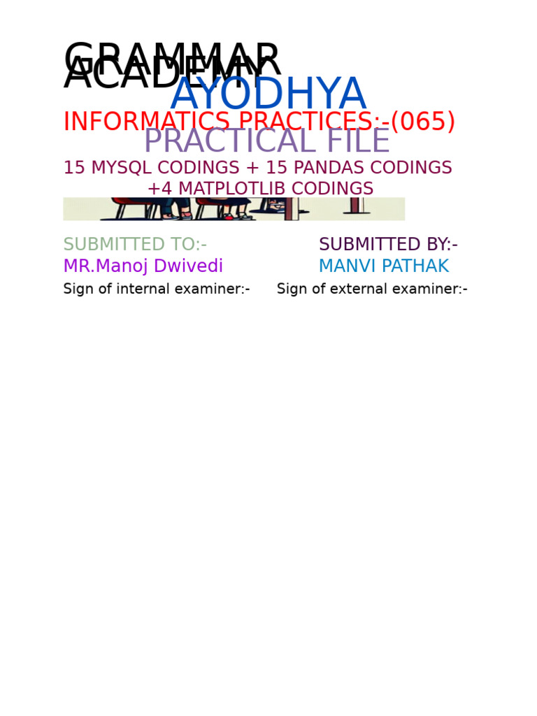 Informatics Practices Practical File | PDF