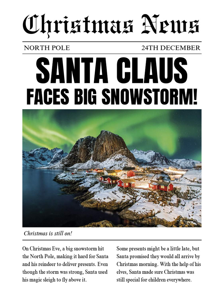 Santa's Christmas Eve Snowstorm Update | PDF