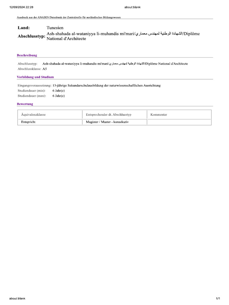 Anabin Diplome | PDF