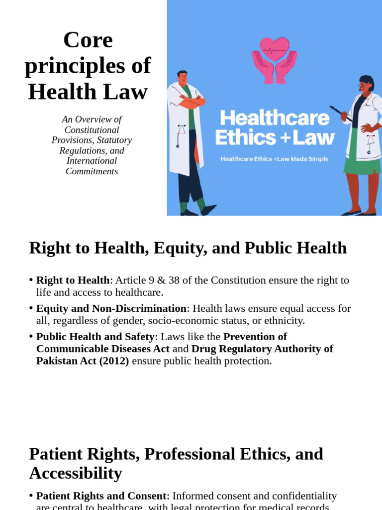 Core Principles of Health Law | PDF