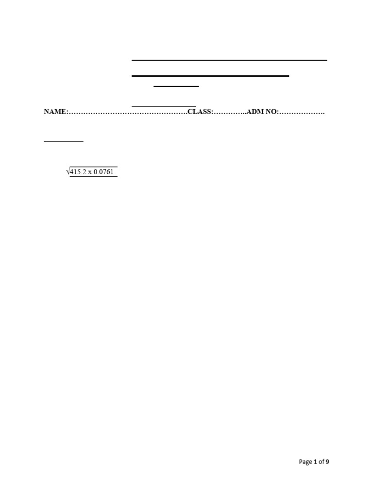 MATHS-QN-1 f2 2024 | PDF | Sphere | Triangle