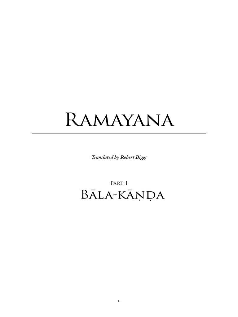 Ramayana 1 | PDF | Rama
