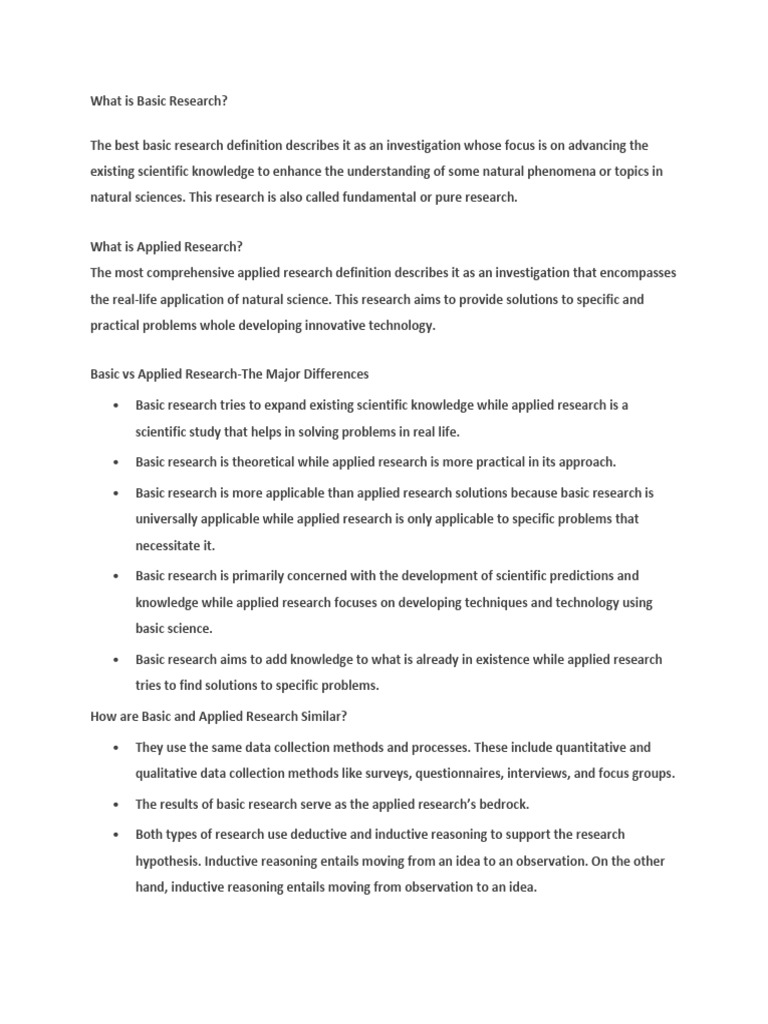 What is Basic Research | PDF